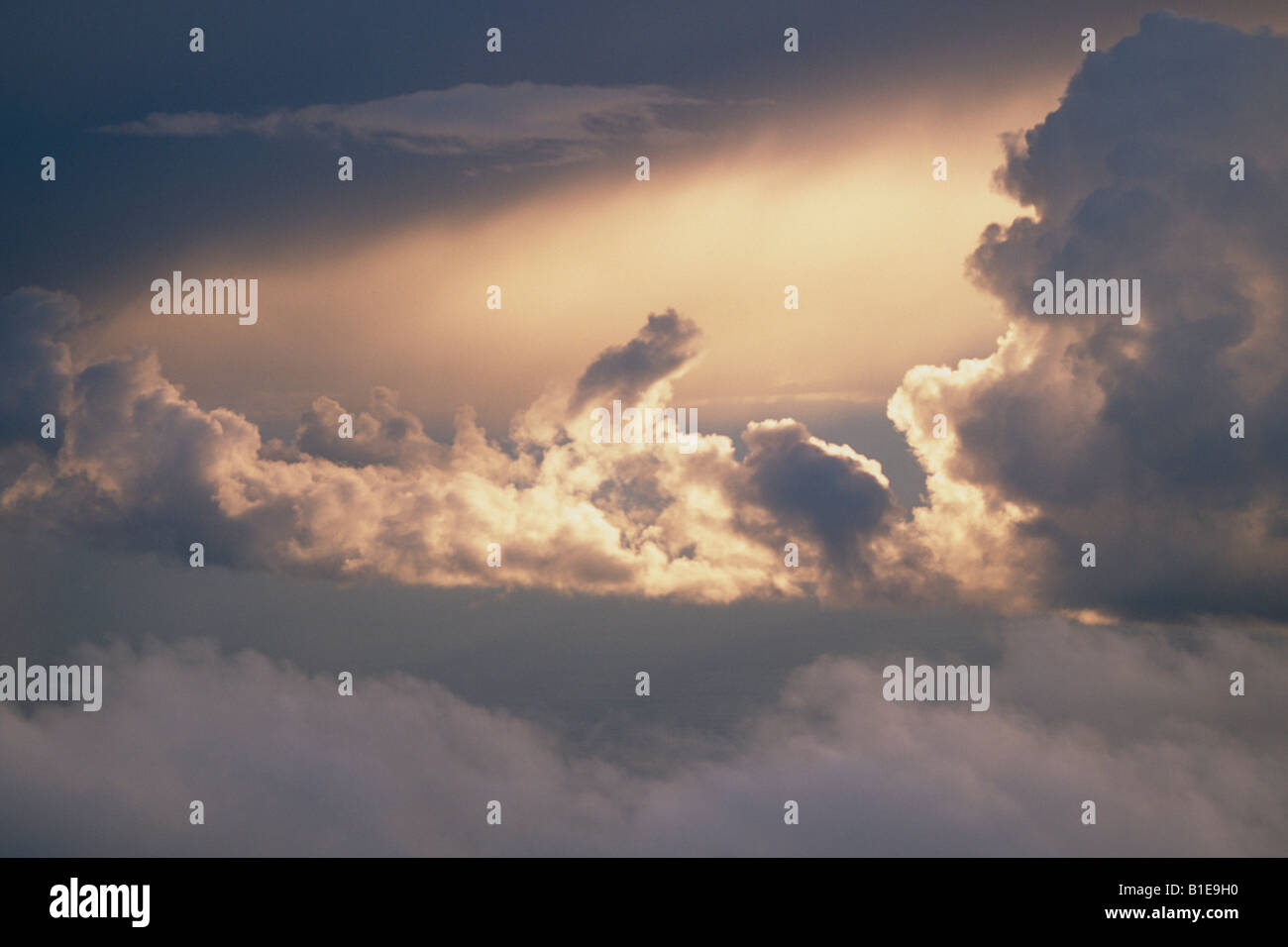 Sunlight breaking through storm clouds Aerial USA Stock Photo - Alamy