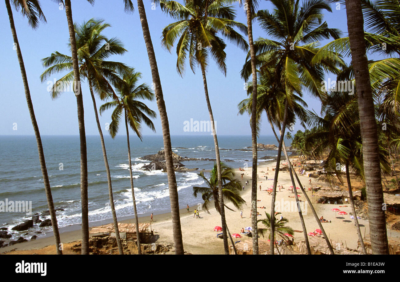 India Goa Vagator beach Stock Photo - Alamy