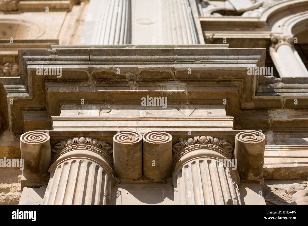 Ionic capitals, Palace of Charles V, Granada, Spain Stock Photo - Alamy