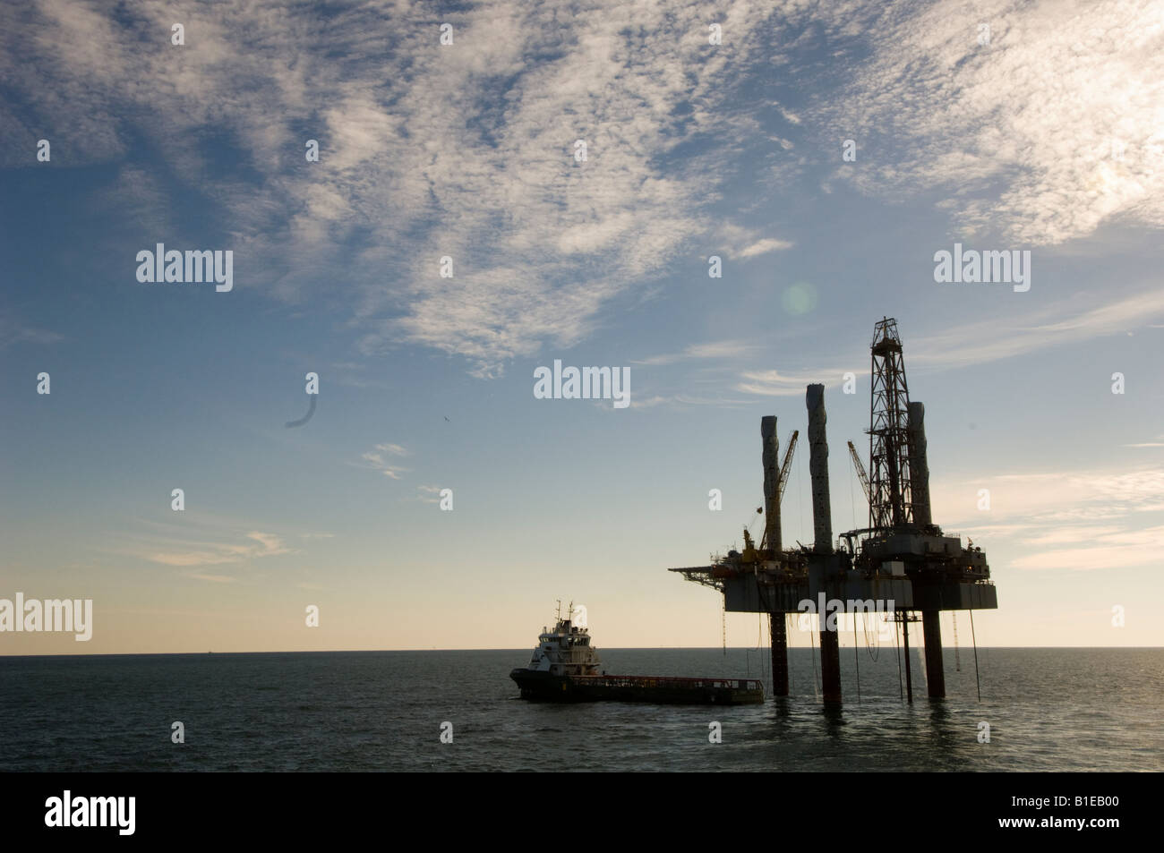 Gulf of Mexico Louisiana USA oil rigs in deepwater off coast of ...