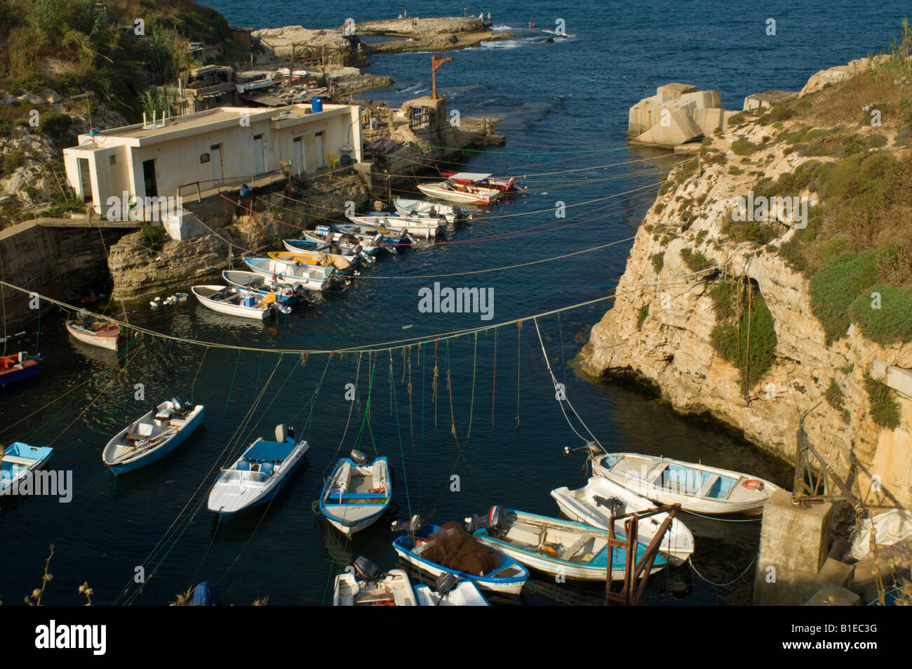 Fishing harbour near Beirut Stock Photo - Alamy