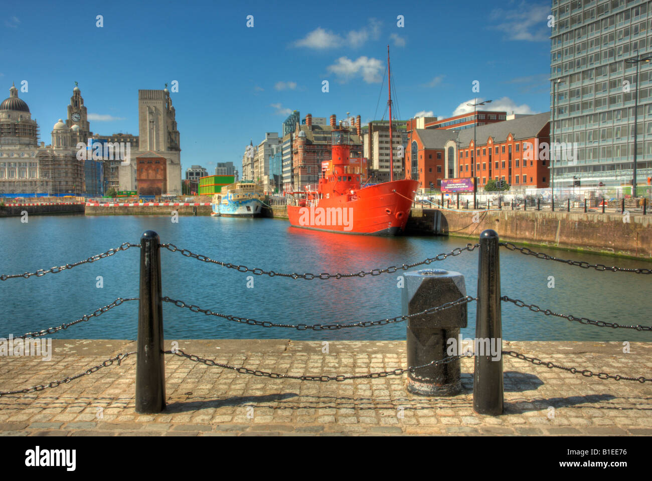 Liverpool docks showing new dockside buildings in 2008 Stock Photo - Alamy