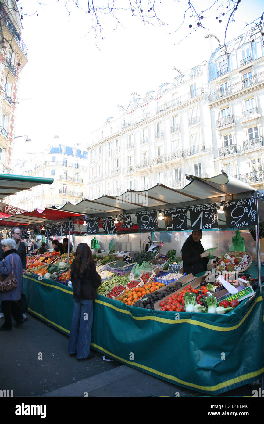 Place Maubert Market in Paris Stock Photo - Alamy