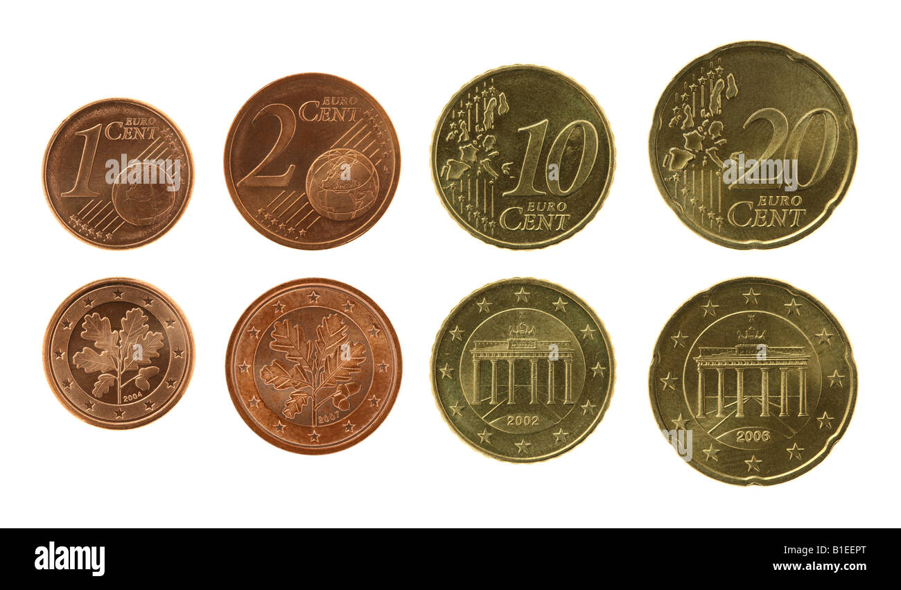 Euro coin set Cut Out Stock Images & Pictures - Alamy