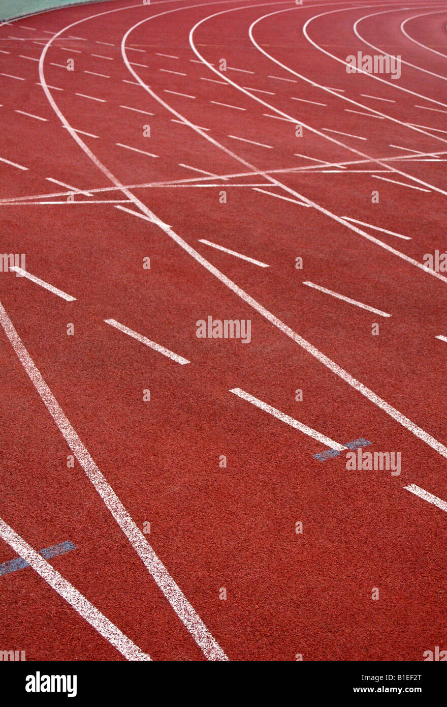 Athletic stadium with running tracks Stock Photo - Alamy