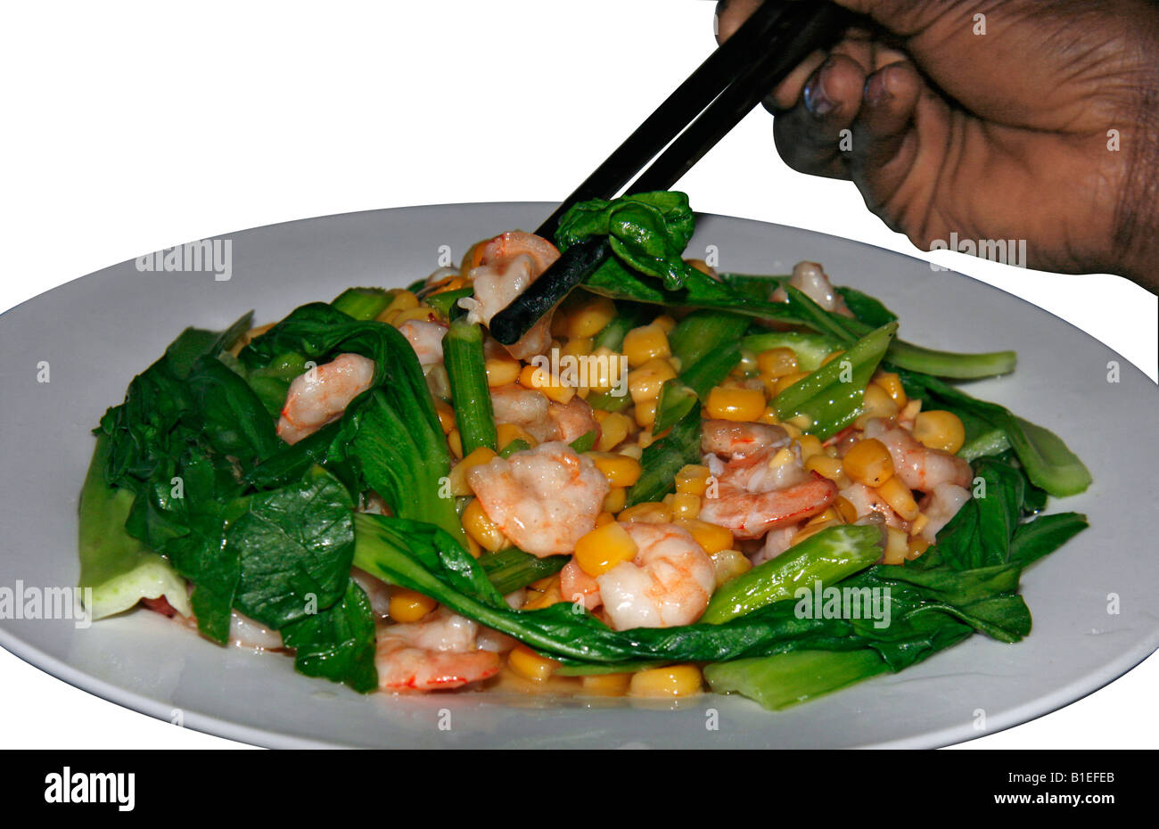 Eating prawn with finger hi-res stock photography and images - Alamy