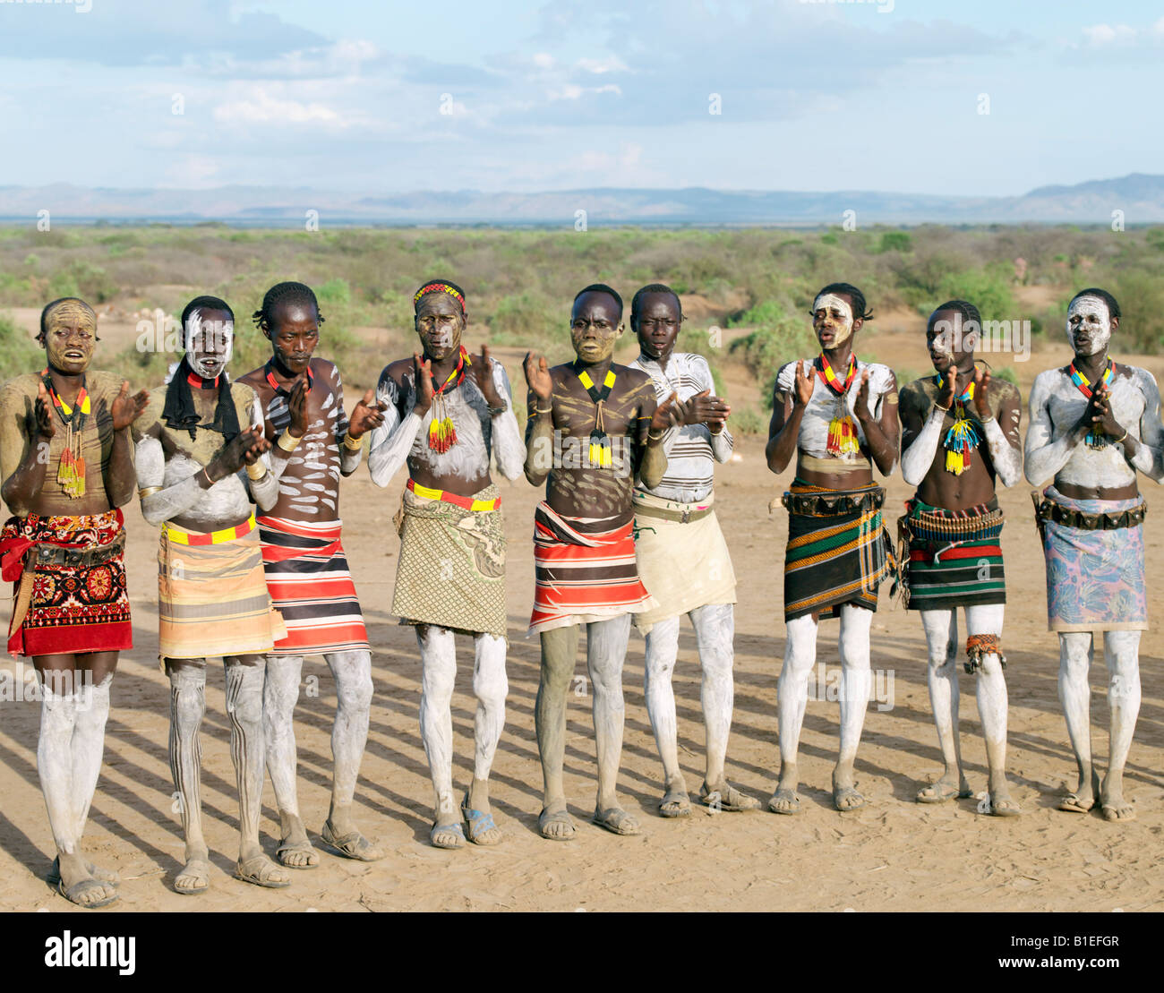 Karo people with body painting dancing High Resolution Stock ...