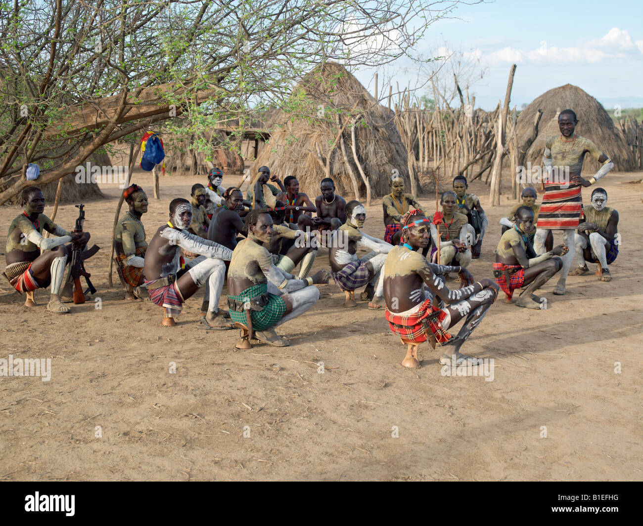 Karo people with body painting dancing High Resolution Stock ...