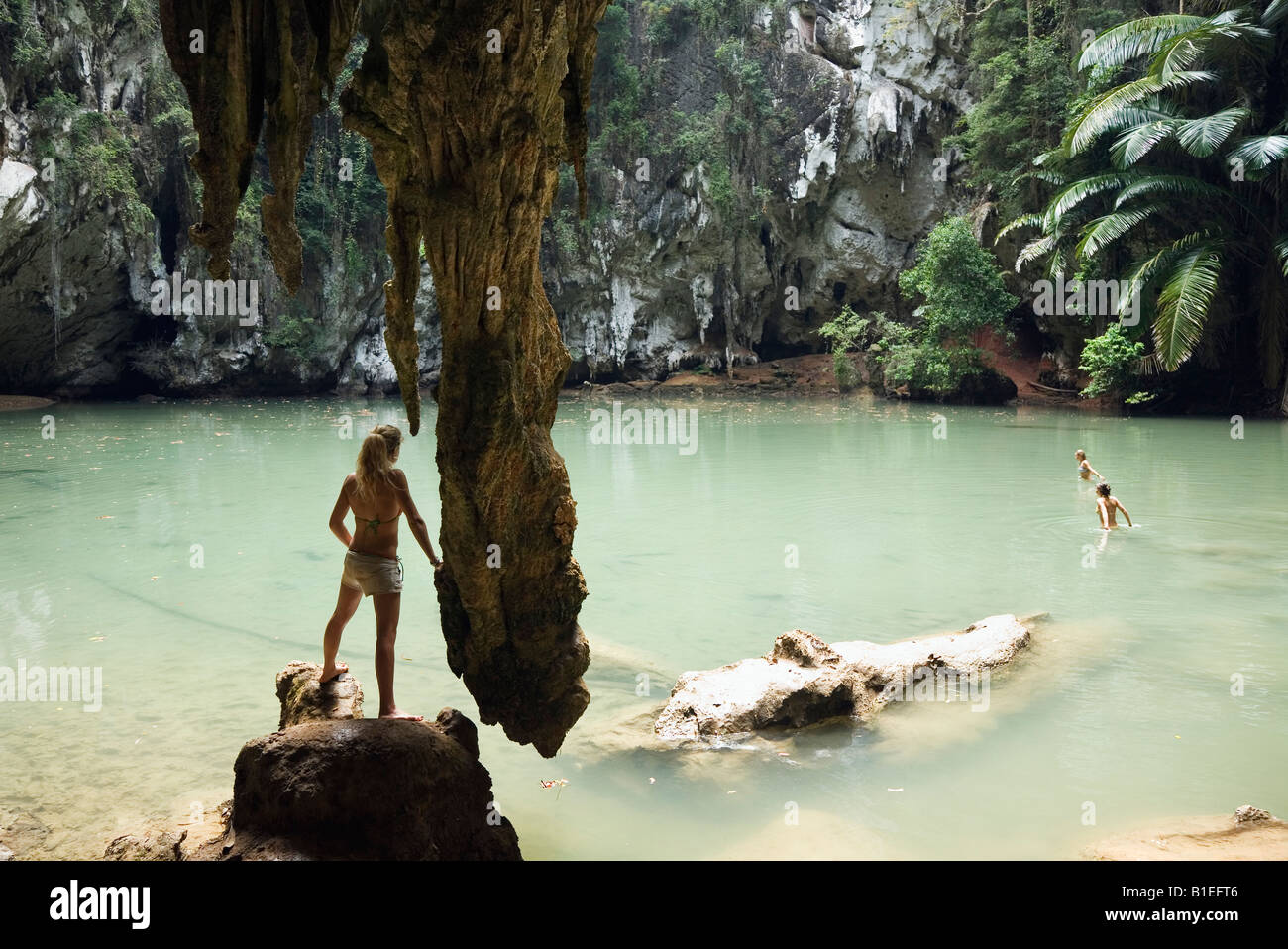 Jungle lagoon - Railay, Krabi province, THAILAND Stock Photo - Alamy