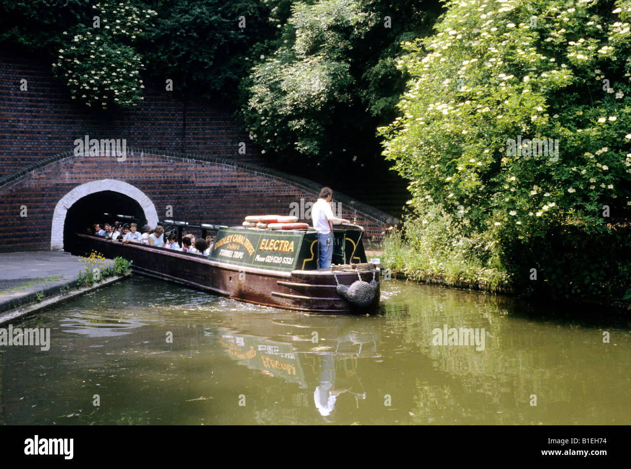 Dudley Black Country Museum Canal Tour barge narrow boat passengers ...