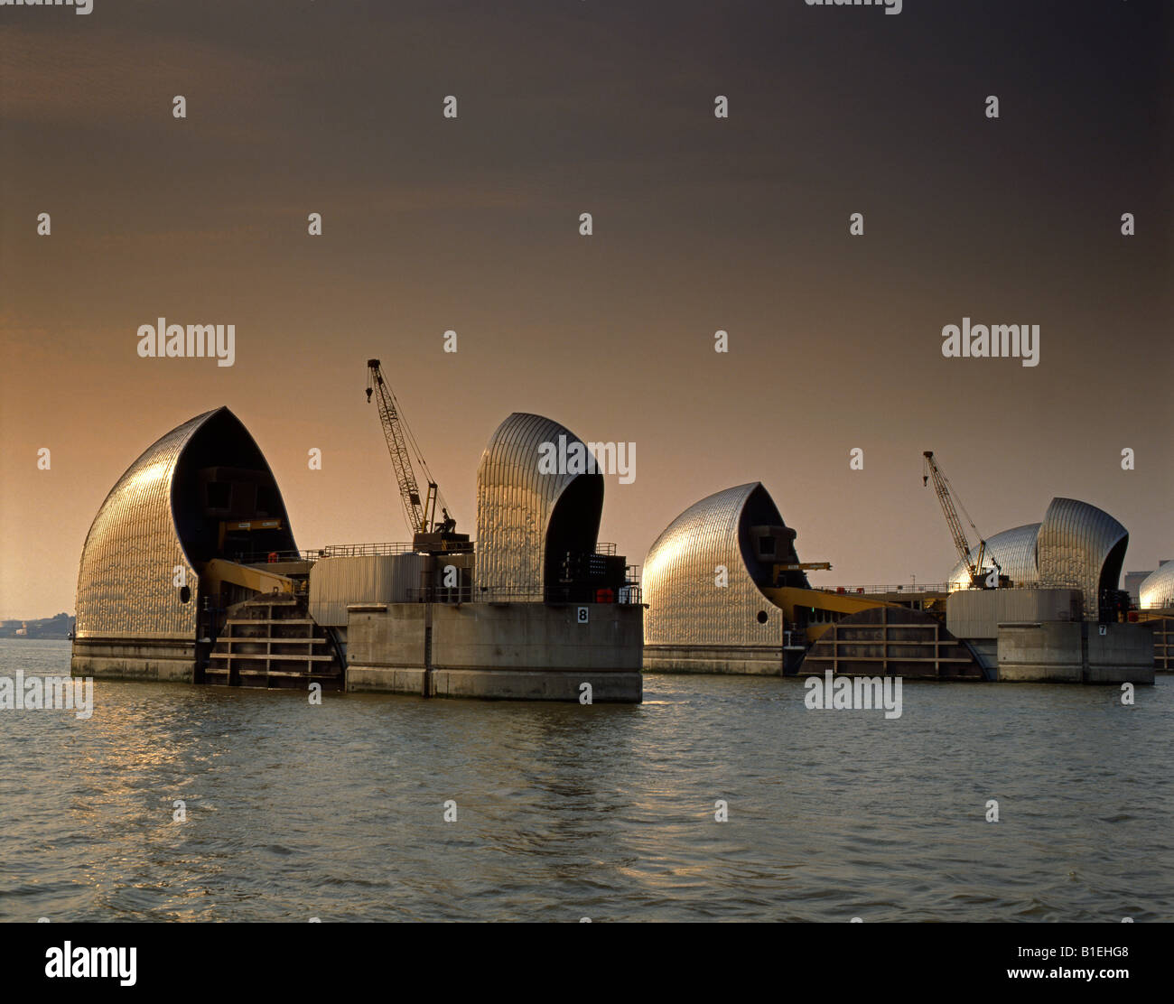 The Thames flood barrier Stock Photo - Alamy
