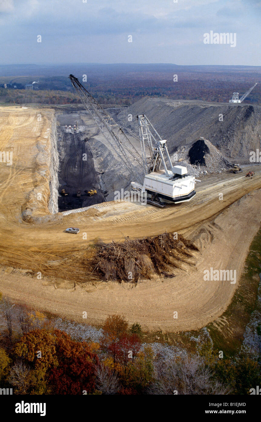 Aerial view of open pit coal mine near Somerset, PA Stock Photo - Alamy