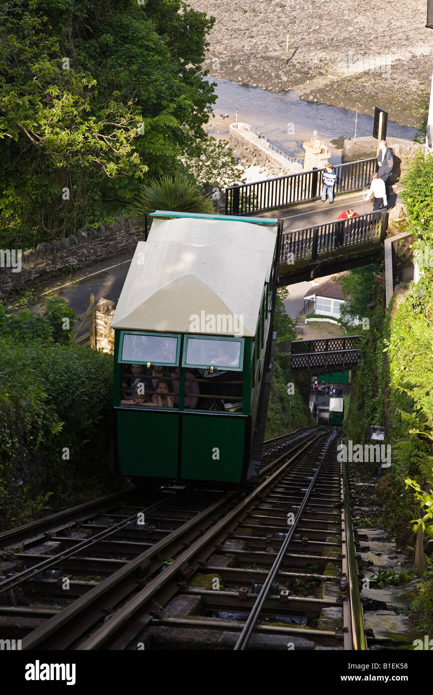 Lynton and Lynmouth Cliff Railway, Exmoor National Park, Devon, England ...