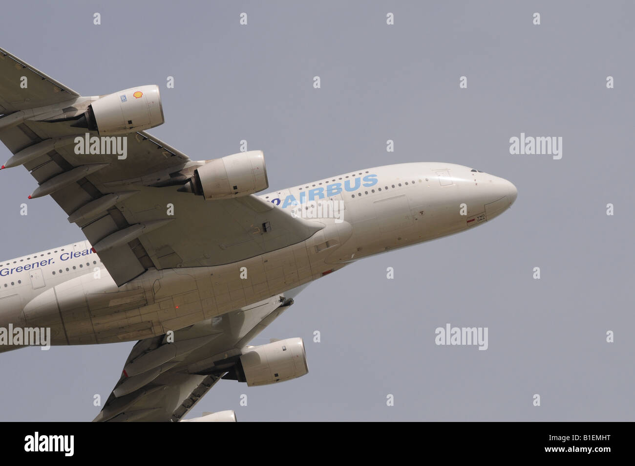 Airbus A380 in flight Stock Photo - Alamy