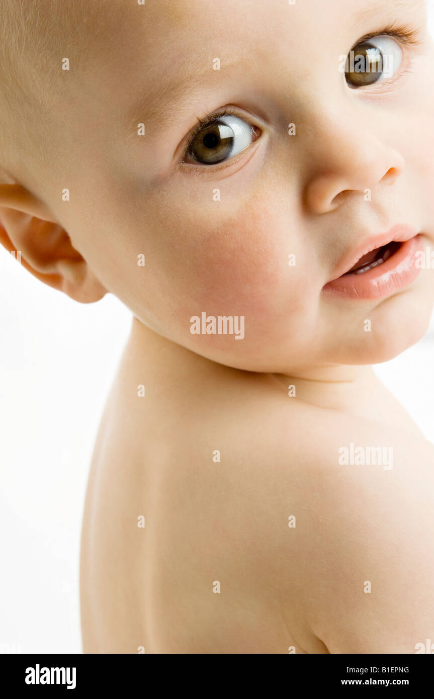 Portrait of a baby boy smiling Stock Photo - Alamy