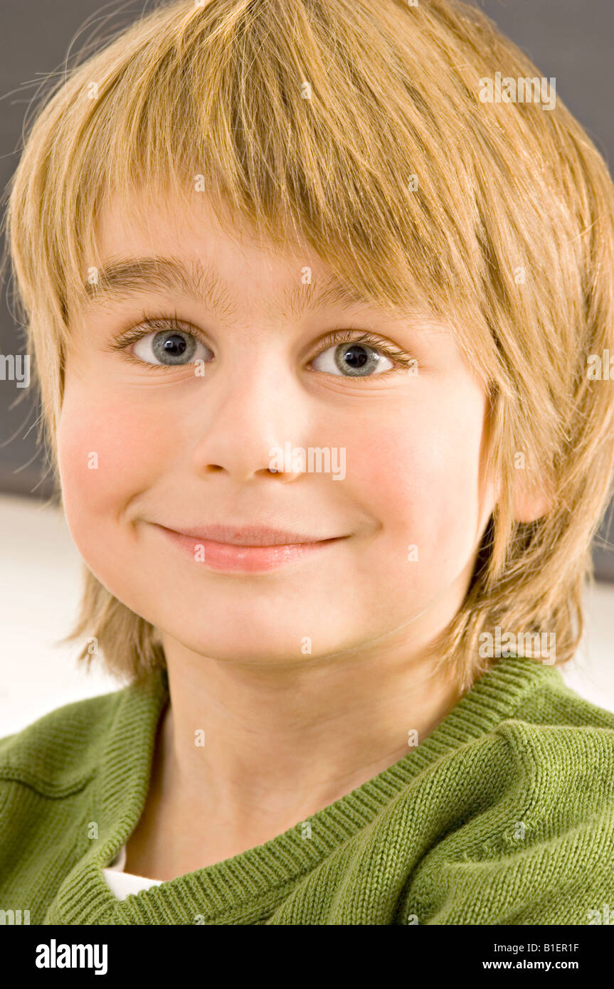 Close-up of a boy smiling Stock Photo - Alamy