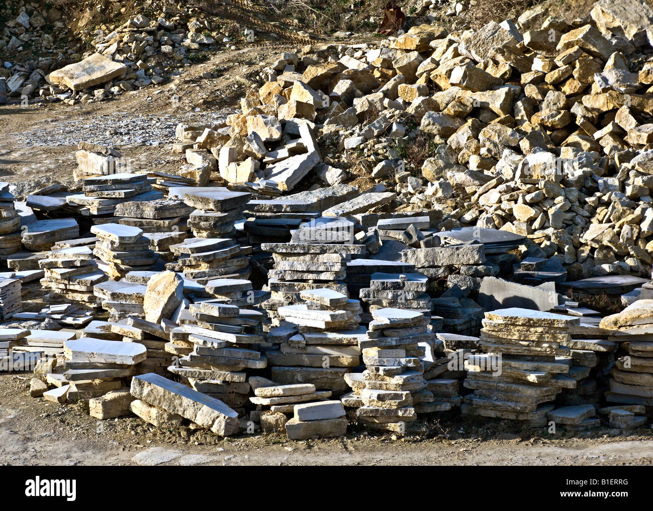 Purbeck Stone in Quarry Stock Photo - Alamy