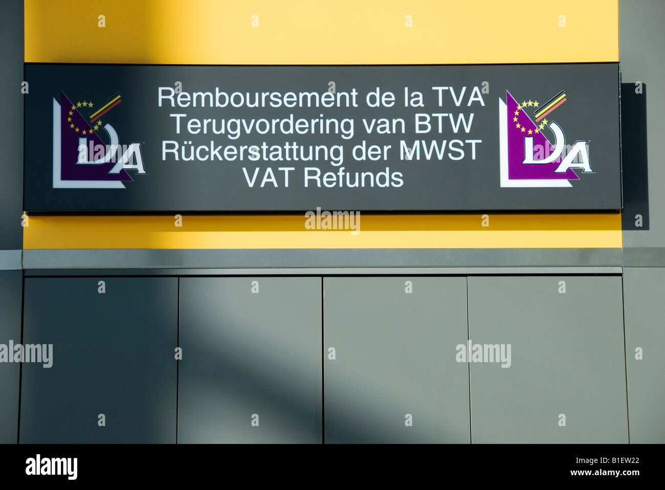 Airport VAT refund desk Stock Photo - Alamy