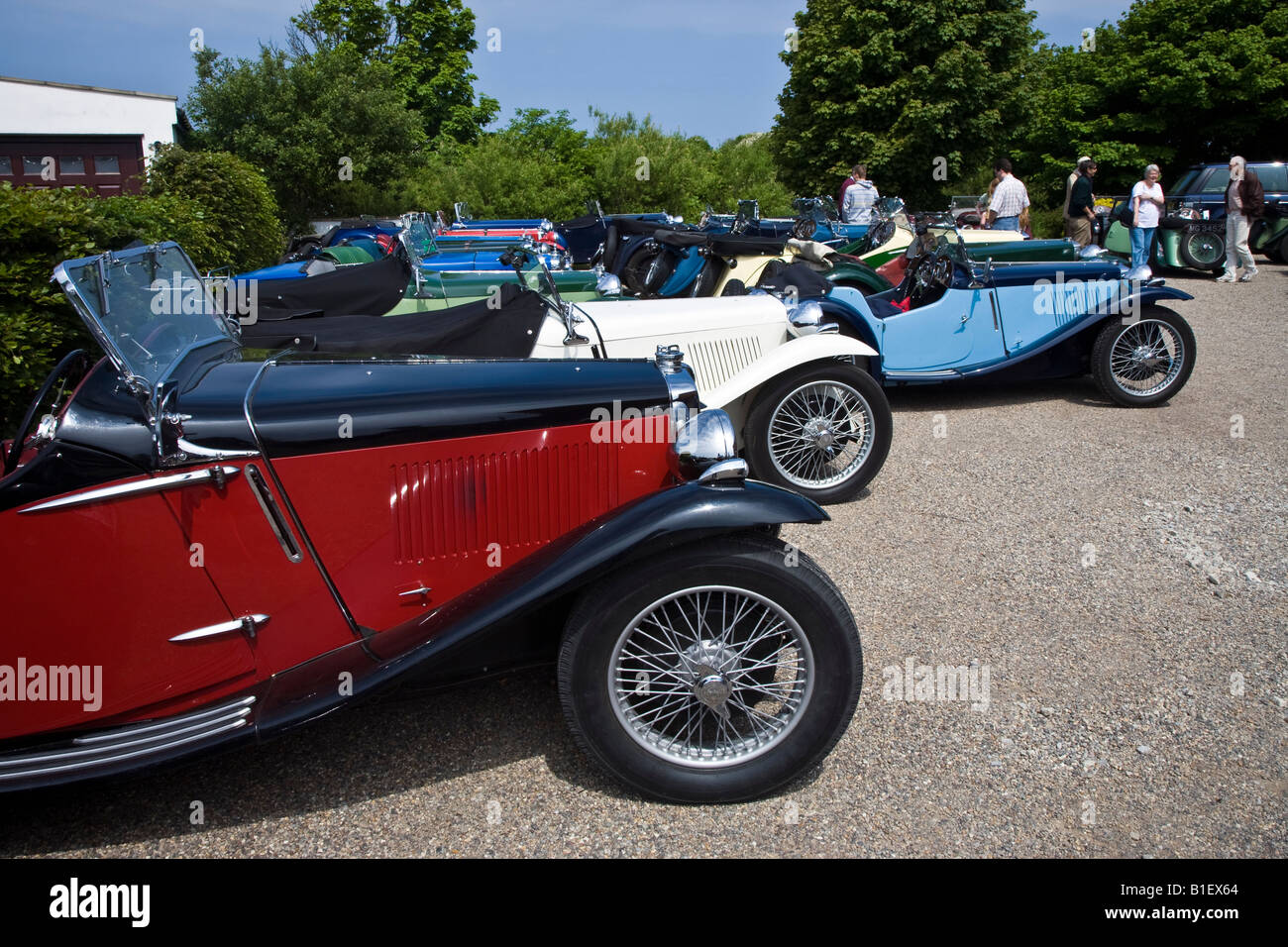 Vintage MG sorts cars at a Rally in North Yorkshire Stock Photo - Alamy