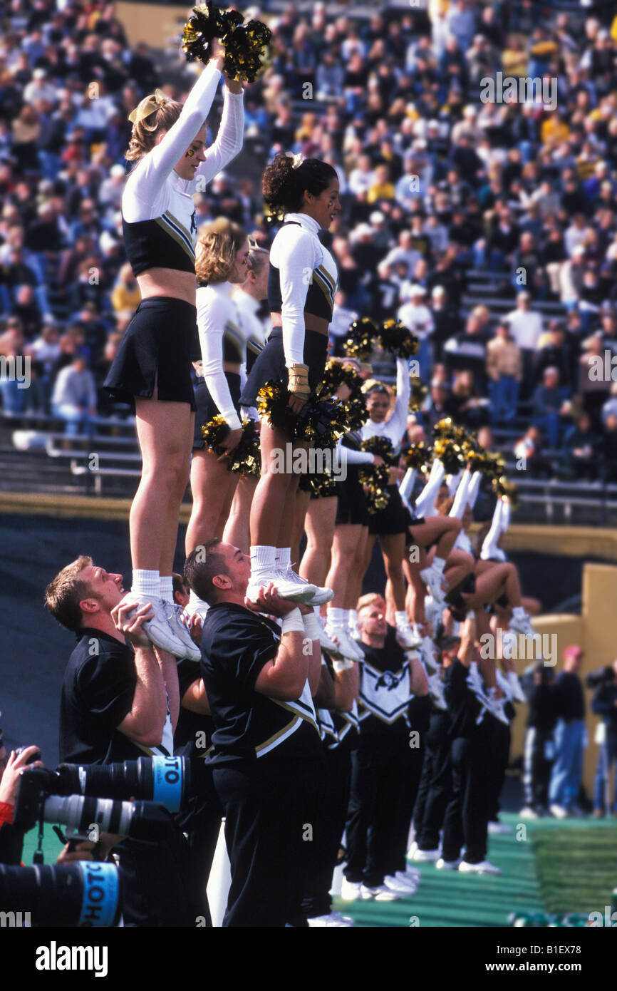 University of Colorado cheerleaders, Folsom Field, Boulder, Colorado ...