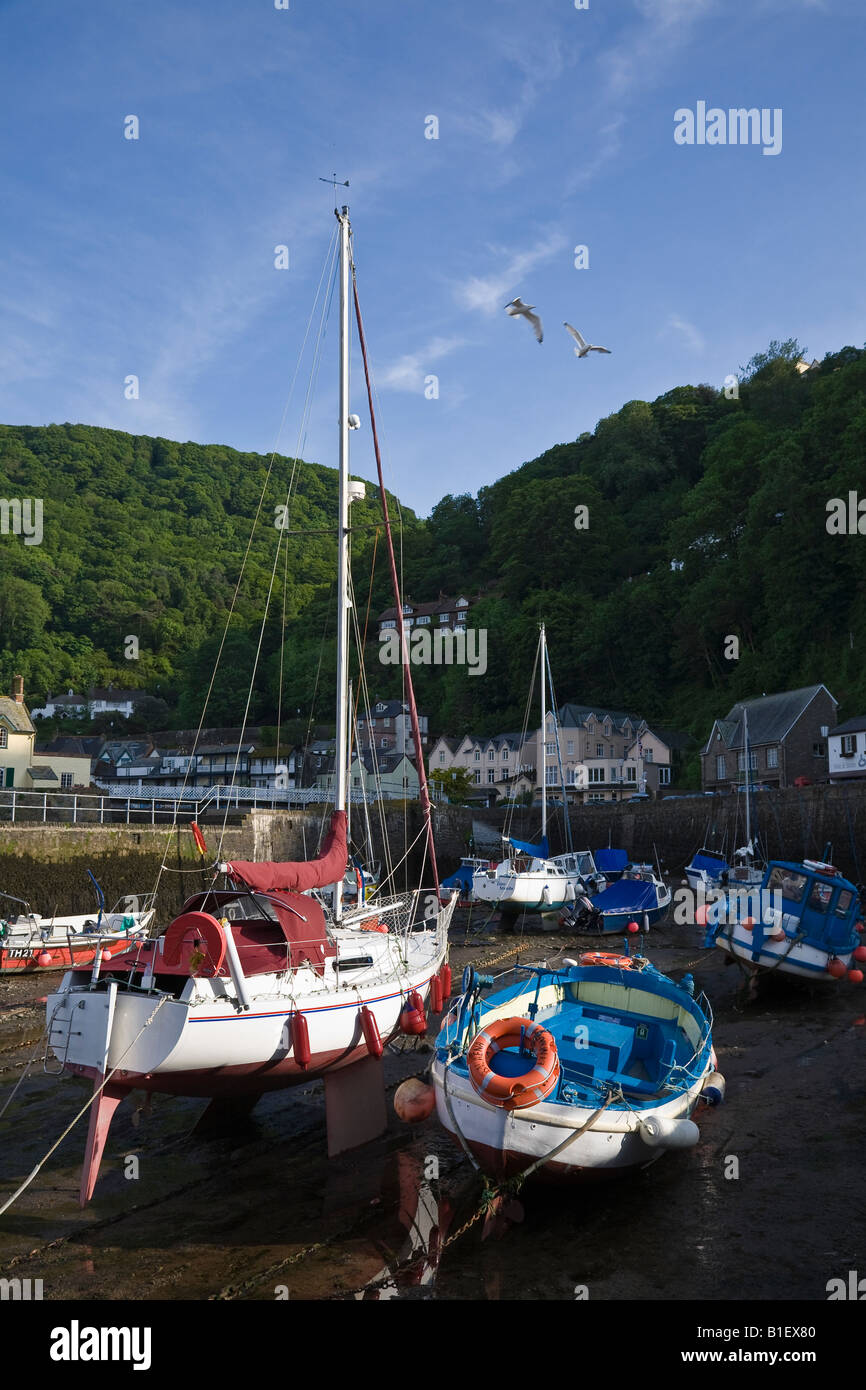Lynmouth Harbour, Exmoor National Park, Devon, England, UK Stock Photo ...