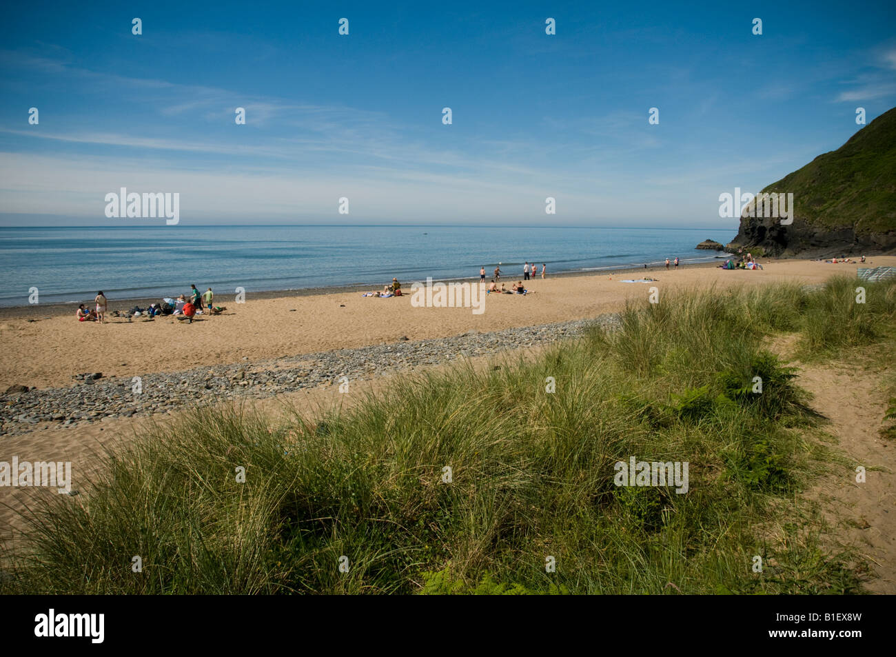 Penbryn Beach a National Trust property on the Cardigan Bay coast Wales ...