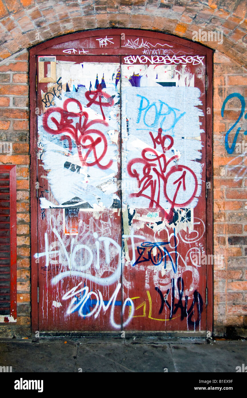 Graffiti on Door Stock Photo - Alamy