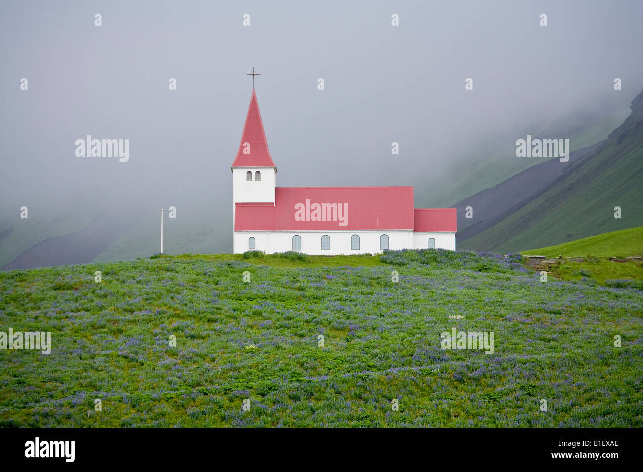 Iceland church on hill hi-res stock photography and images - Alamy