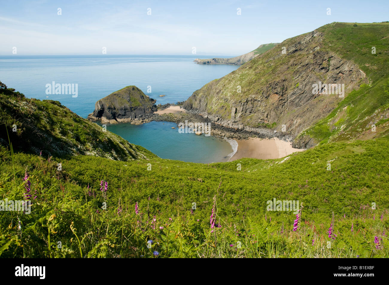 Secluded beach from the cardigan bay hi-res stock photography and ...