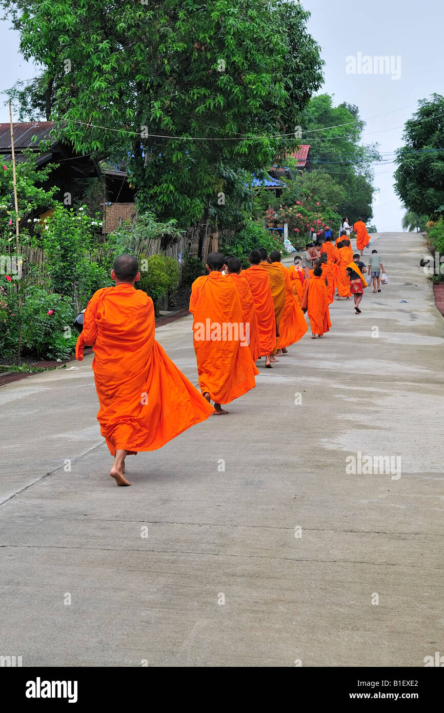 Buddhist monks walking group hi-res stock photography and images - Alamy