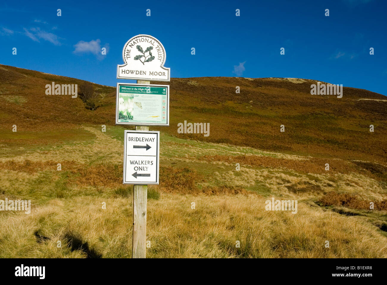Footpath over Howden Moors on the High Peak Estate, The Peak District ...