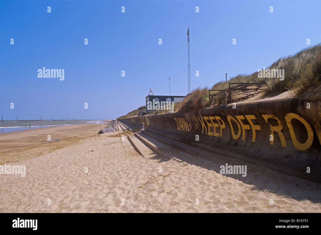 Sea palling sea defences Norfolk Stock Photo - Alamy