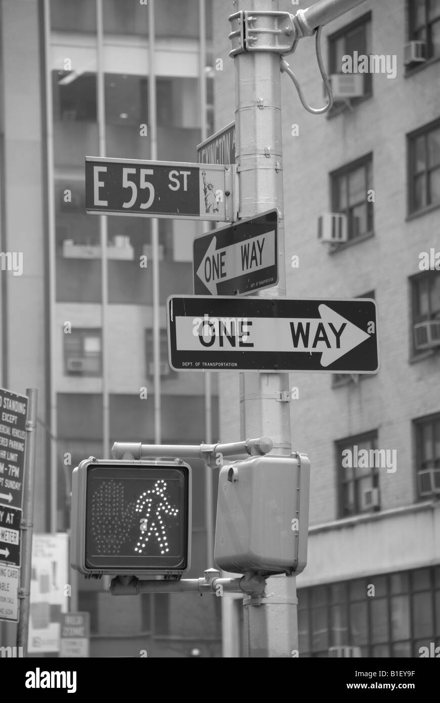Manhattan Street Signs Stock Photo - Alamy