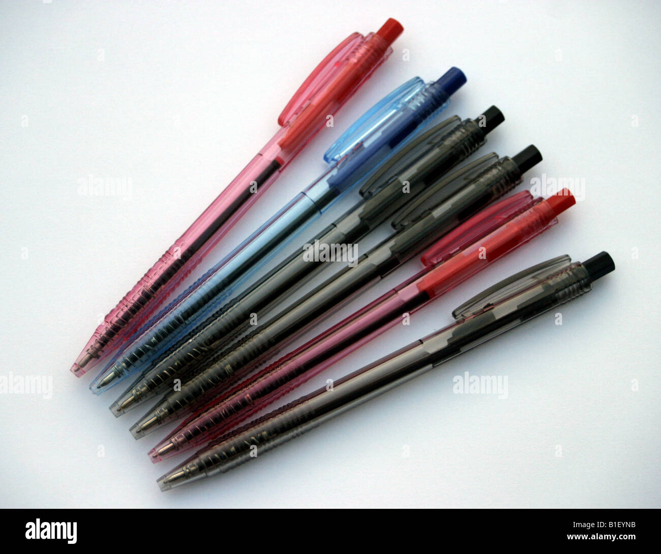 A stack of coloured pens Stock Photo - Alamy