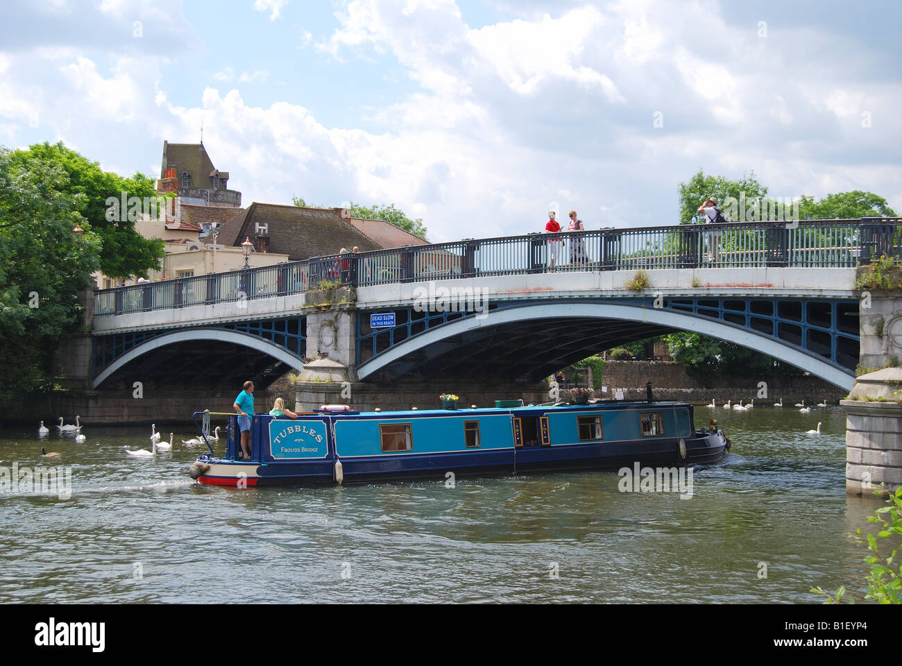 Windsor Bridge from riverside, Eton, Berkshire, England, United Kingdom ...