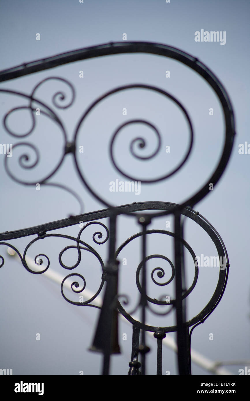 Wrought Iron spirals on a gate London England UK Stock Photo - Alamy