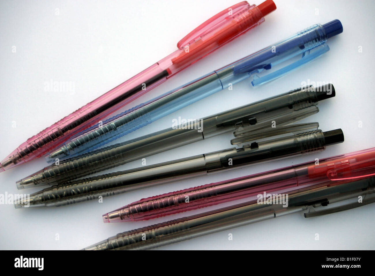 6 Coloured pens Stock Photo - Alamy