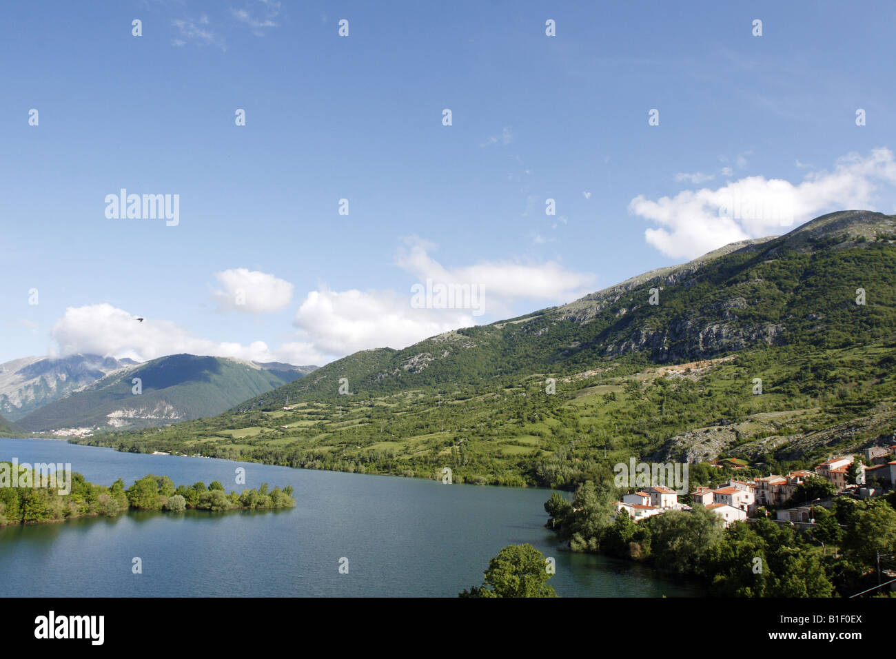 Barrea and Barrea Lake, Abruzzo National Park, Italy, Europe Stock ...