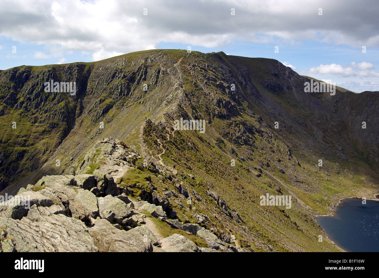 Striding Edge, Helvellyn, Lake District, Cumbria, England Stock Photo ...