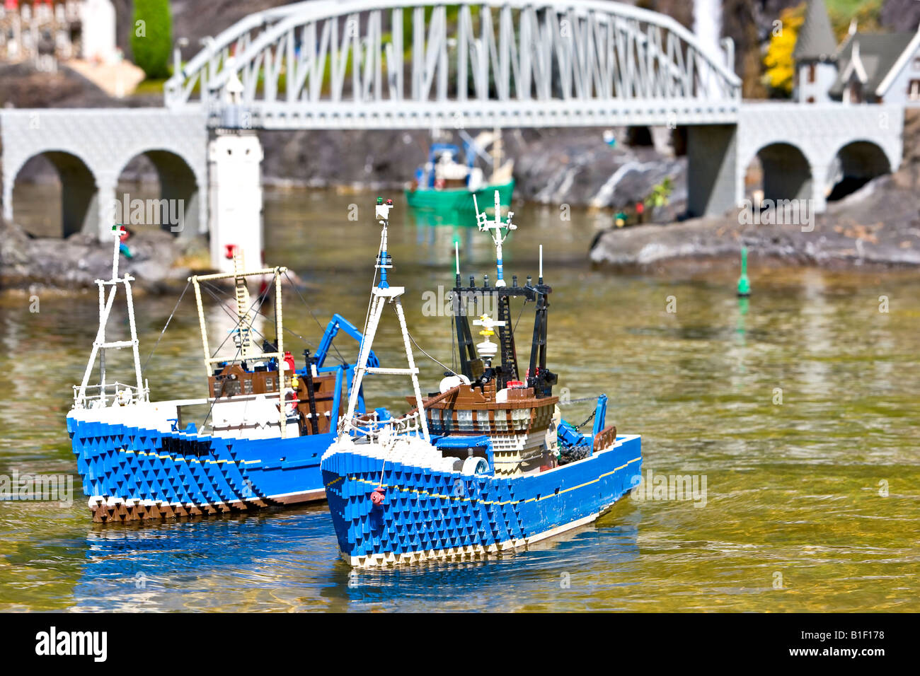 Two fishing cutters made from lego hi-res stock photography and images ...