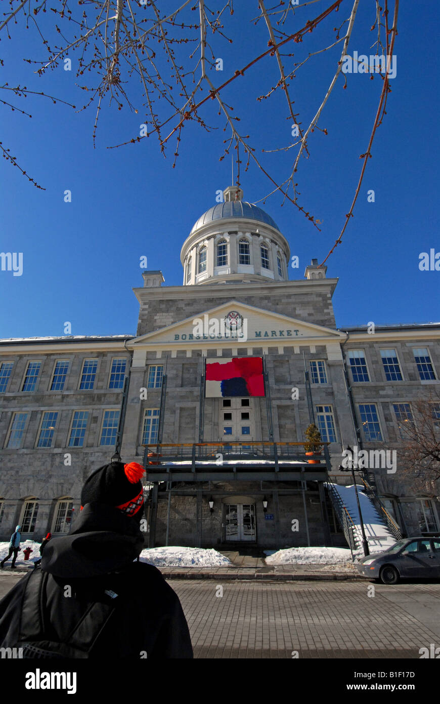 Tourist in Front of Bonsecours market building Old Montreal Stock Photo ...