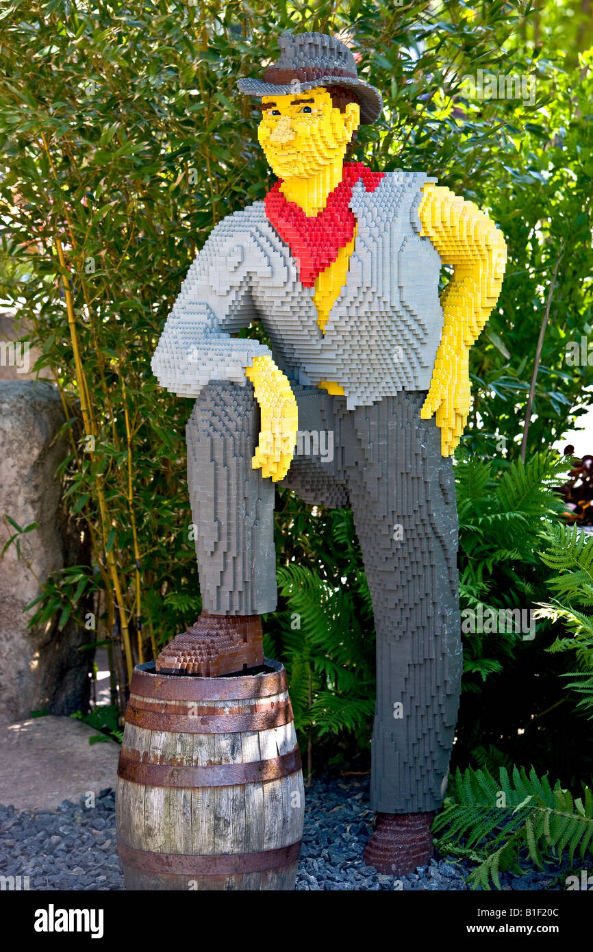 Full scale Cowboy made from lego bricks Stock Photo - Alamy