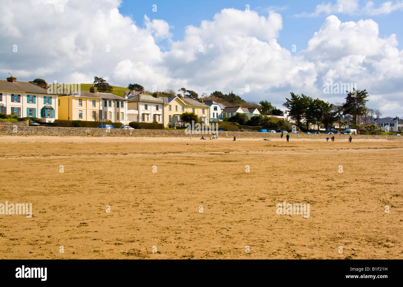 The beach at Instow Devon With the village in the background Stock ...