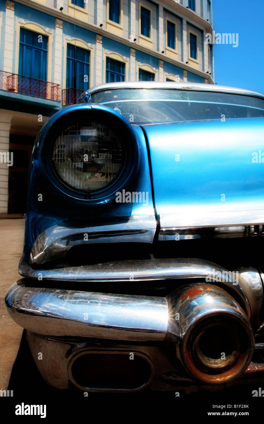 Cuban blue classic car hi-res stock photography and images - Alamy