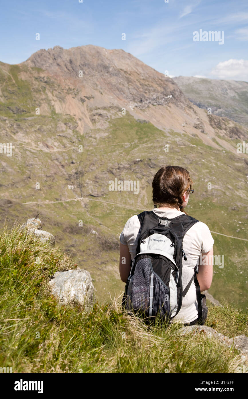 Watkins path to Snowdon Wales Stock Photo - Alamy