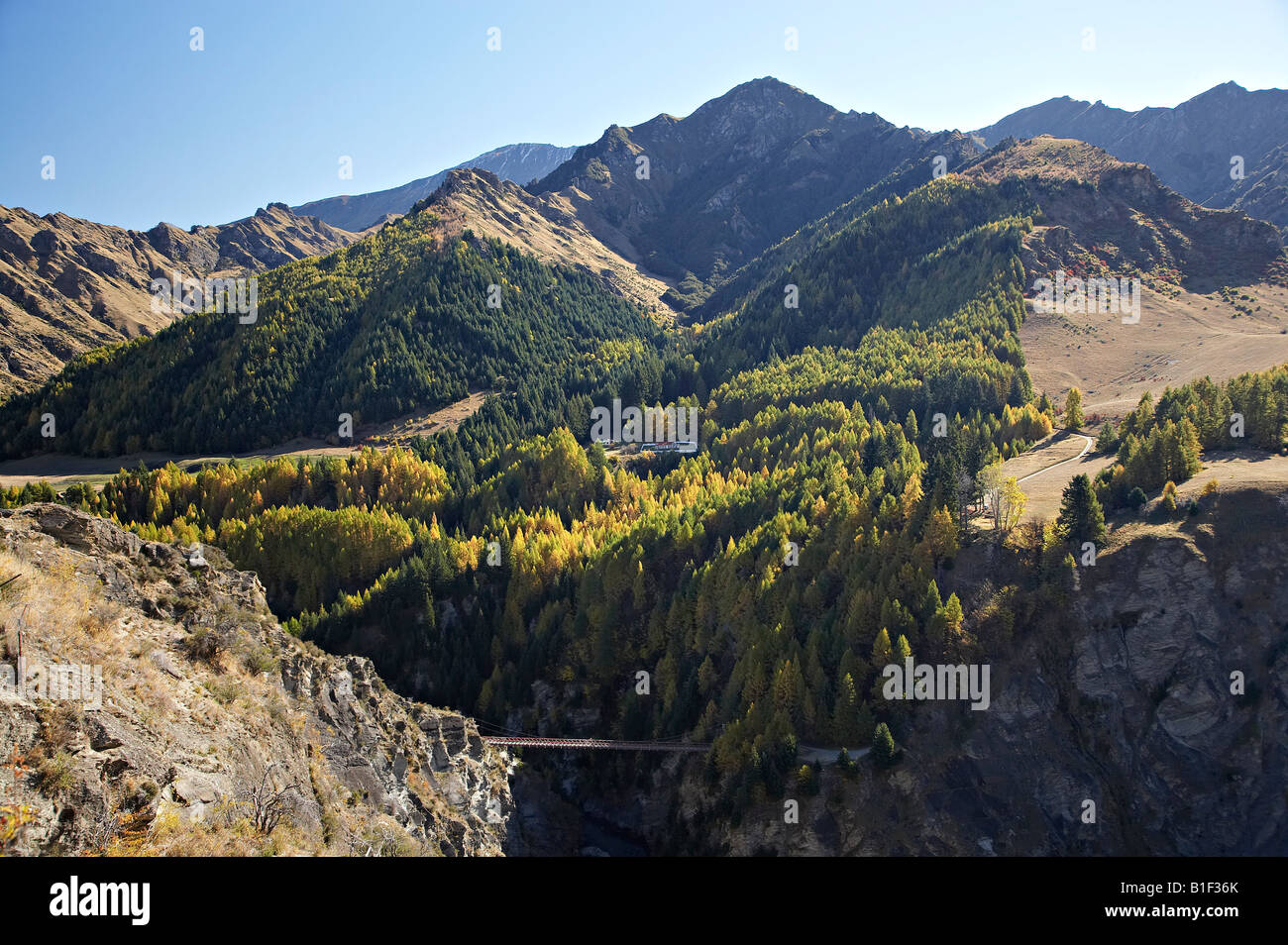 Historic Skippers Bridge and Settlement Skippers Canyon near Queenstown ...