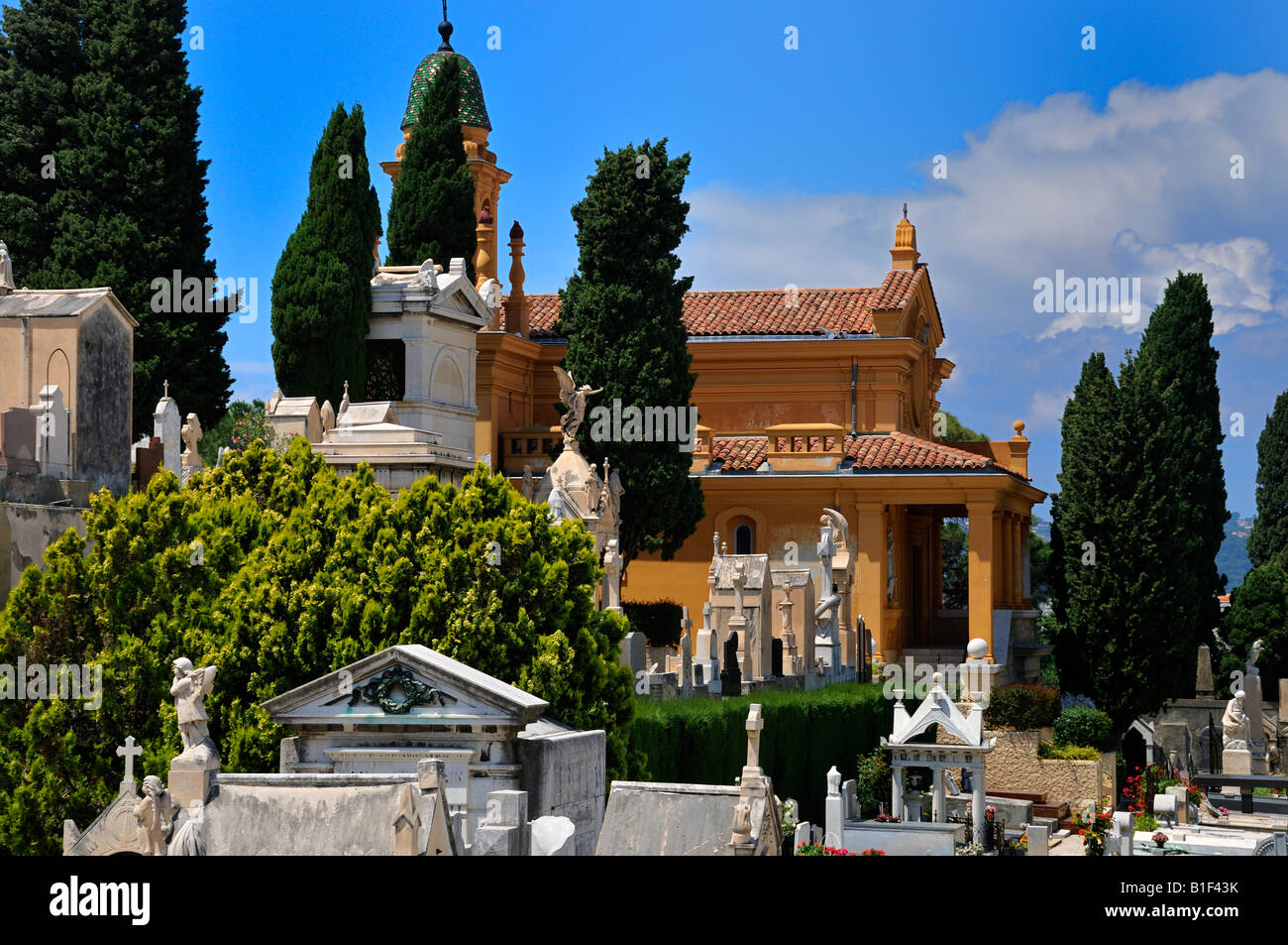 The Chapel and Memorials in The Cemetery on The Chateau Hill Nice ...