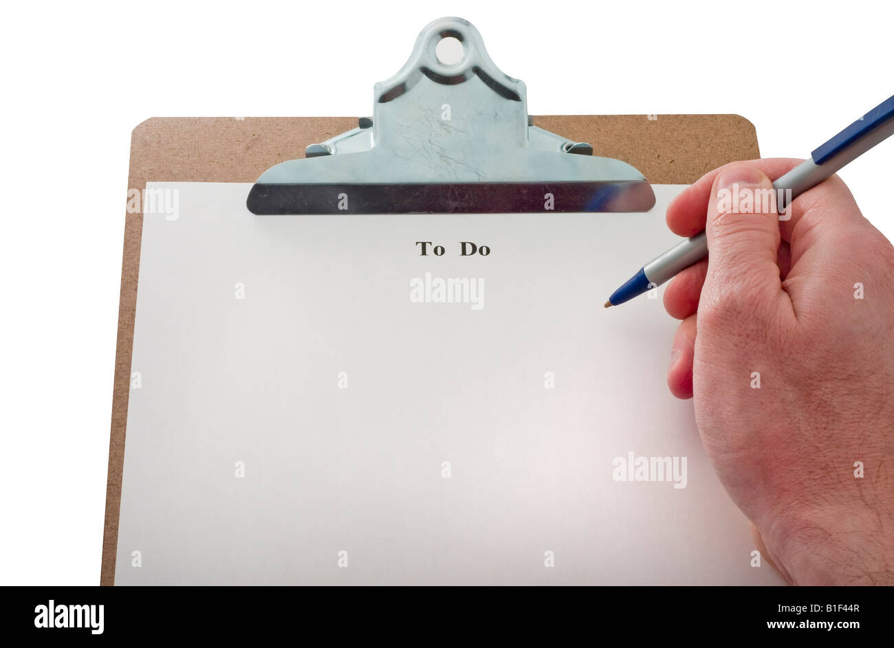blank to do list on clip board Stock Photo - Alamy