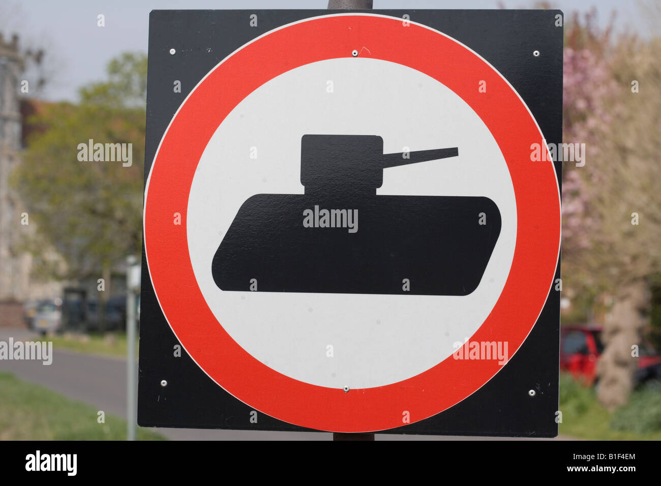 No tanks traffic sign Stock Photo - Alamy