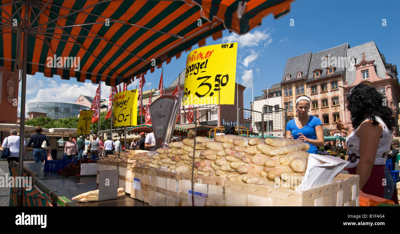 Market on Tuesday on the square in front of the cathedral in the center ...